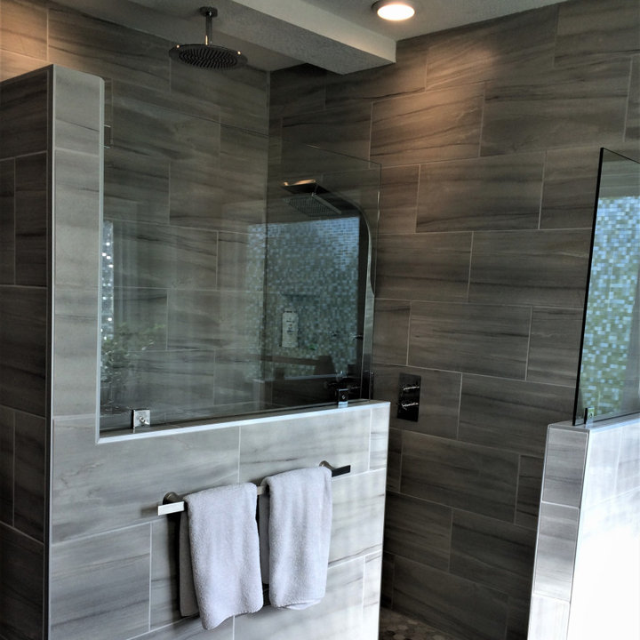 Walk In Shower Half Wall - Photos & Ideas | Houzz
