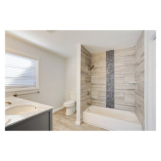 Waterfall Shower Historic Collier Heights Home - Midcentury - Bathroom ...