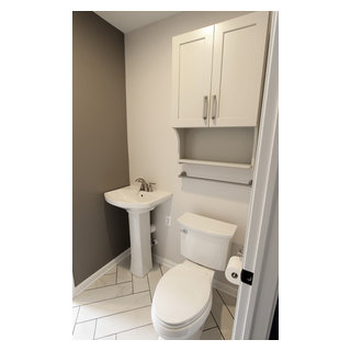 Waypoint LivingSpaces 410F Painted Stone Cabinets - Powder Room ...