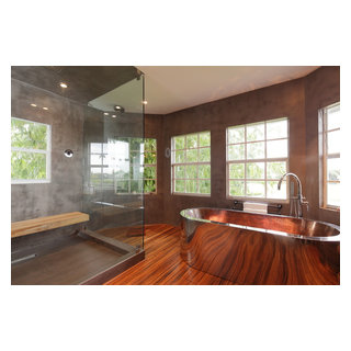 Wellington - Microcement Master Bathroom - Contemporary - Bathroom ...