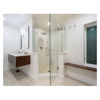 White Linen Quartz Bathroom Countertops - Contemporary - Bathroom - DC ...