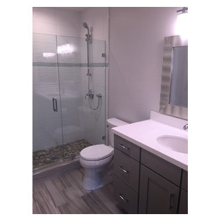 White wave ceraic tiles - Contemporary - Bathroom - San Diego - by ...