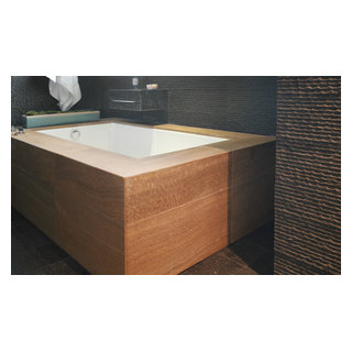 Wood Grain Marble | Madagascar Polished - Modern - Bathroom - Los ...