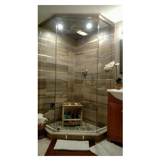 Wood Look Shower - Rustic - Bathroom - New York - by Tile Wholesalers ...