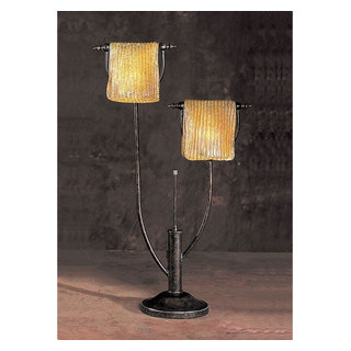 Anthony California Metal Table Lamp with 2 Lights - Traditional ...