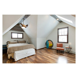 Attic master suite with a Hobbit Hole - Transitional - Bedroom ...