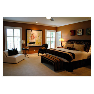 Bedroom - Cream, Brown, Rust and Black - Eclectic - Bedroom - DC Metro ...