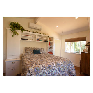 Bedroom with Built-in Overhead Storage - Eclectic - Bedroom - San ...