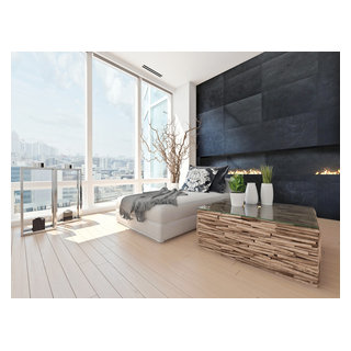 Bedroom with Ultrastone Wall - Contemporary - Bedroom - Miami - by ...