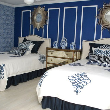 75 Blue Guest Bedroom Ideas You'll Love - March, 2024 | Houzz