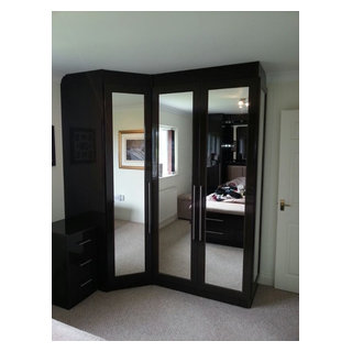 Black Fitted Wardrobe - Modern - Bedroom - Kent - by WOW Interior ...