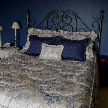 Blue White Toile Bedroom - Photos & Ideas | Houzz