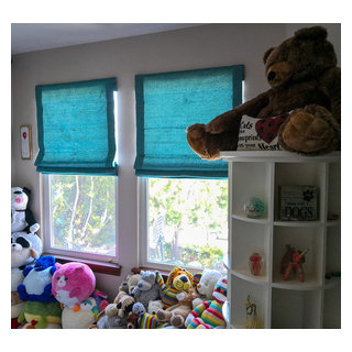 Blue Roman Shades - Traditional - Bedroom - San Diego - by EMotion ...