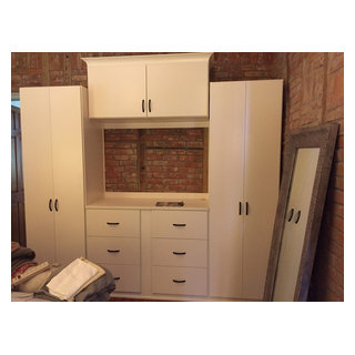 Built-in Wardrobe on exposed brick - Contemporary - Bedroom - New ...