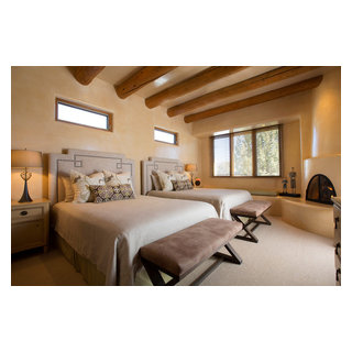 Contemporary Rustic Home in Santa Fe - Southwestern - Bedroom ...