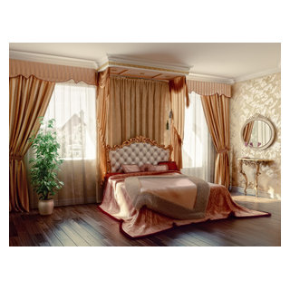 Custom Bed Canopy & Window Coverings - Victorian - Bedroom - Houston ...