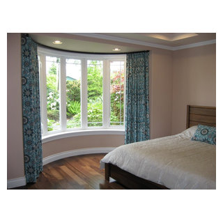 Custom Curved Window Treatment - Traditional - Bedroom - Vancouver - by ...