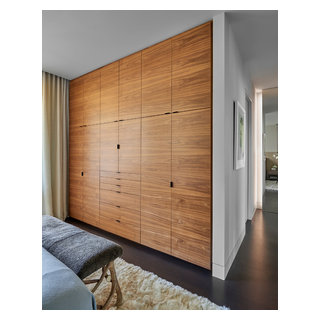 Custom Walnut Wardrobe- Closed Position - Contemporary - Bedroom ...