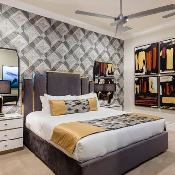 75 Wallpaper Guest Bedroom Ideas You'll Love - January, 2025 | Houzz