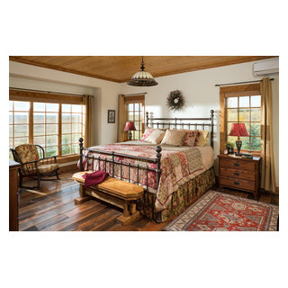 European Inspired Timber Frame Home - Country Master Bedroom ...