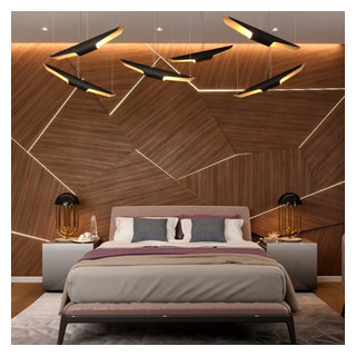 Geometric Lines Bedroom - Modern - Bedroom - by DelightFULL | Unique ...