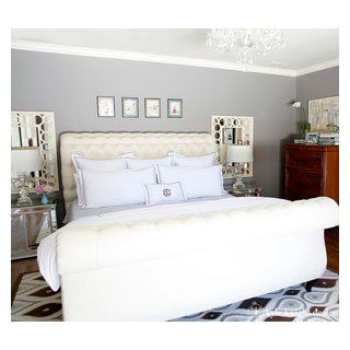 Gray and Ivory Bedroom - Eclectic - Bedroom - Dallas - by Kyle Knight ...