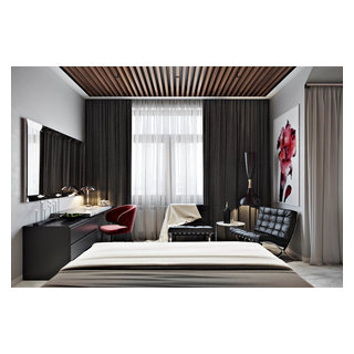 Interior Design Renders: Style and Clever Zoning - Modern - Bedroom ...