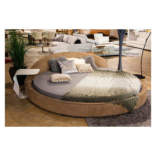 Jazz Round Leather Bed by Gamma - Eclectic - Bedroom - Philadelphia ...