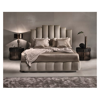 Luxury, feminine bedroom with upholstered bed by Signorini & Coco ...