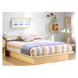 Maple Platform Bed w Rounded Edges - Modern - Bedroom - Other | Houzz