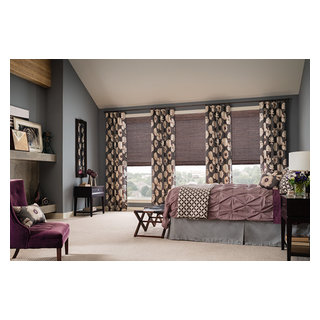 NATURAL ROMAN SHADES - ROMAN BLINDS - Graber Blinds - Modern - Bedroom ...