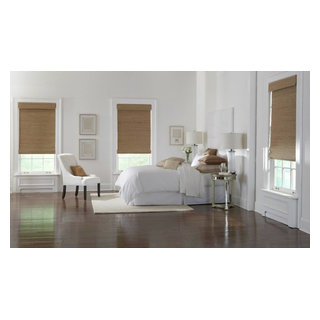 Natural Woven Classic Roman Shade - Transitional - Bedroom - Boston ...