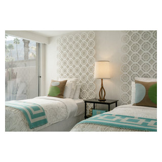 Palm Springs William Cody Tennis Club Bungalow - Midcentury - Bedroom ...