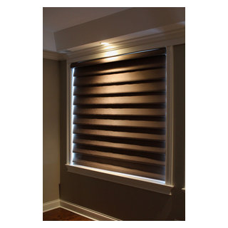 Roscoe Village - Vignette Modern Roman Shade - Transitional - Bedroom ...