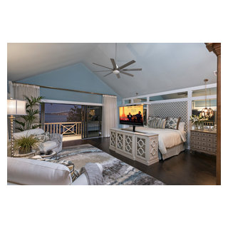 Sewall's Point Waterfront Primary Bedroom - Beach Style - Bedroom ...