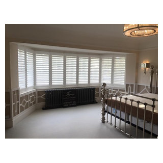 Solid Wood Plantation Shutters Fitted On To This Huge Three Sided Bay Window In - Minimalistisch ...