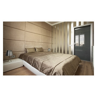 The interior in shades of graphite - Contemporary - Bedroom - Other ...