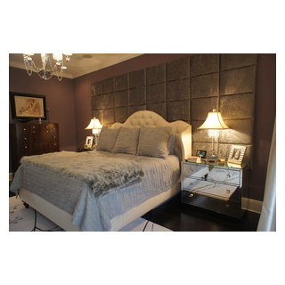 Wall of upholstered panels - Traditional - Bedroom - Chicago - by Heady ...