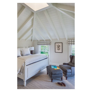 Warm Welcome - Bedroom & Wood Ceiling - Cape Cod, MA Custom Home ...