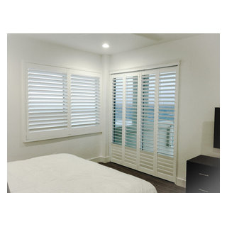 windows treatment ideas for living room - Modern - Bedroom - Miami - by Plantation Shutters of ...