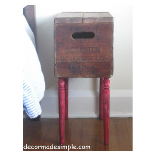 Wood Box Side Table - Eclectic - Bedroom - Cleveland | Houzz
