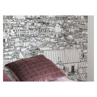 Papier peint toits de Paris - Contemporary - Bedroom - Paris - by ...