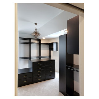 Black Elegant Walk-in Closet - Transitional - Wardrobe - Other - by ...