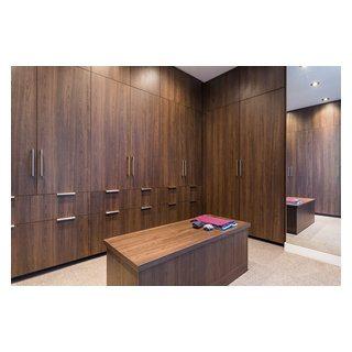 Contemporary European Style Home with Walnut - Contemporary - Closet ...