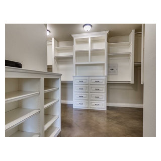 Custom built rustic home with modern finishes - Traditional - Closet ...