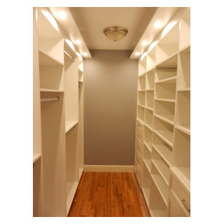 Custom His and Hers Walk-in Closets in Weston, CT - Traditional ...