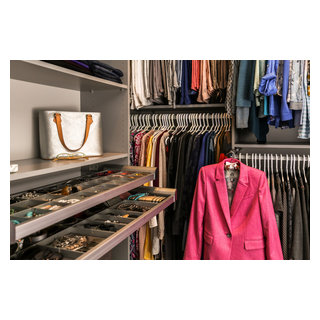 Custom Walk-in Closet and Purse Storage - Transitional - Closet - Other ...