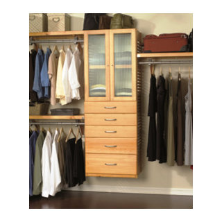 Deluxe Closet Line in Honey Maple - Craftsman - Closet - Jacksonville ...