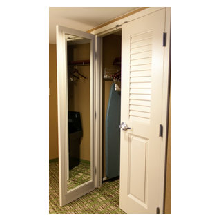 False Louver/Panel with mirror back - Contemporary - Wardrobe - Chicago ...