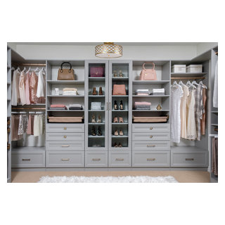 Grey Walk-in Master Closet - Modern - Wardrobe - Dallas - by Tyler ...